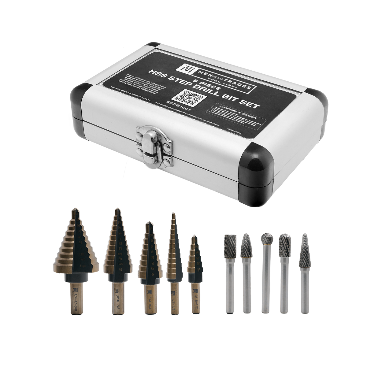 Step Drill & Carbide Burr Set — Men of All Trades Tool Line